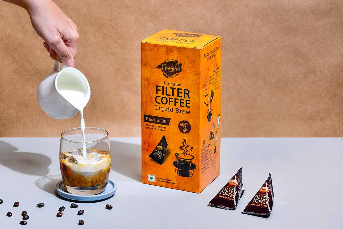 Filter Coffee Liquid Brews - Pack of 36 Sachets – Trelish